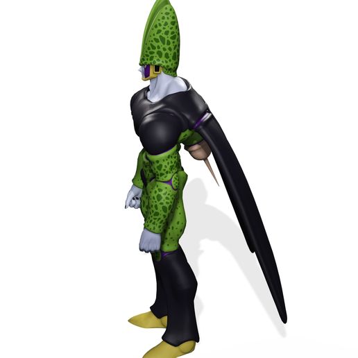 🐉 CELL DRAGON BALL Z DBZ DOWNLOAD RIGGED 3D MODEL FBX OBJ SON GOKU ...