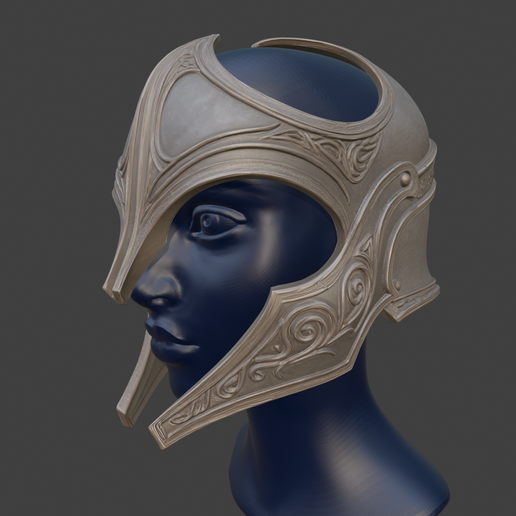 🎭 Edgewalker Half-Helm・ STL File for 3D printing・Cults