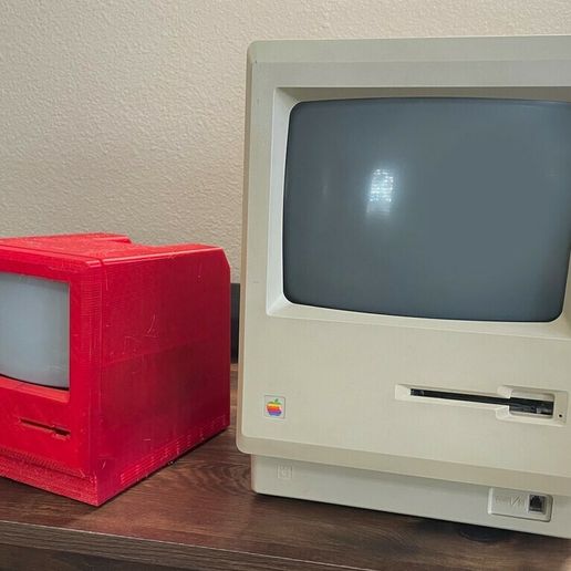 "Mac Minus" 5 inch CRT TV sized Macintosh Plus Case・Free 3D File for ・Cults