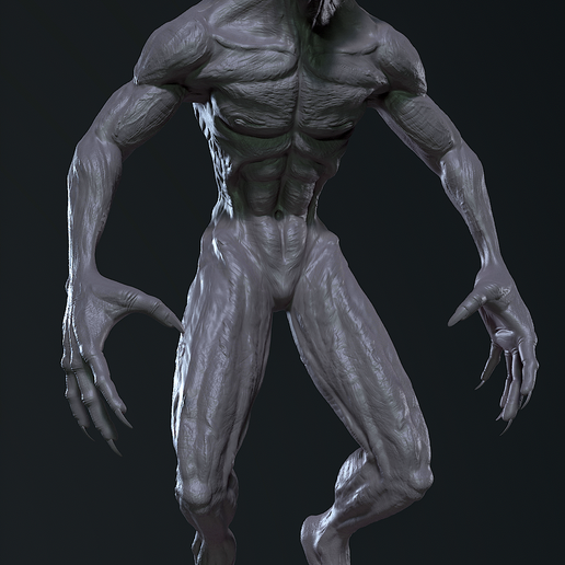 👽 Alien Demon Creature- High-Detail STL/OBJ 3D Model for 3D Printing ...