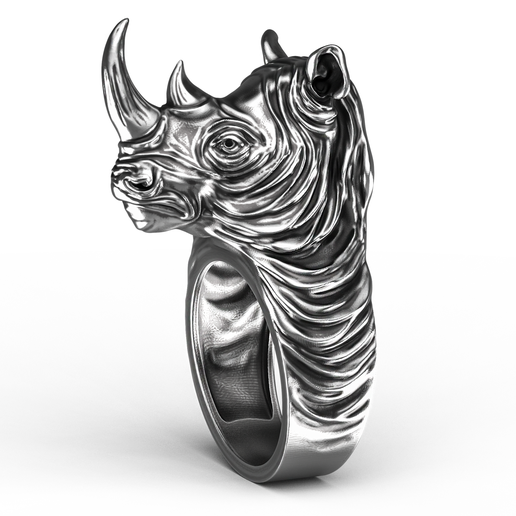 STL file Rhino Ring 🦏 (OBJ)・3D printing template to download・Cults