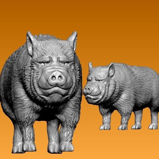 STL file Pig - animal model -3D print 🐖 ・3D printing idea to download・Cults
