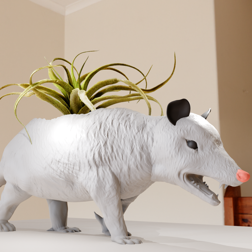 STL file opossum screaming planter pot flower vase stl 🪴 ・3D printing ...