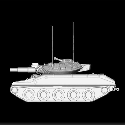 🪖 M551 Tank Model - Military Vehicle STL - Light Tank Print - Cold War ...