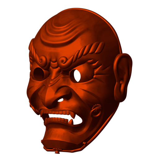 🇯🇵 Somen mask Japanese traditional Masks Japan Culture・ STL File for 3D ...