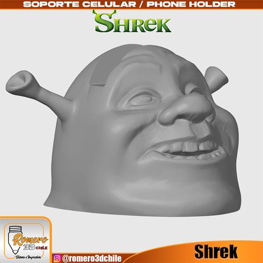 Archivo STL Soporte Celular Shrek / Phone Holder 📞 ・Design para ...