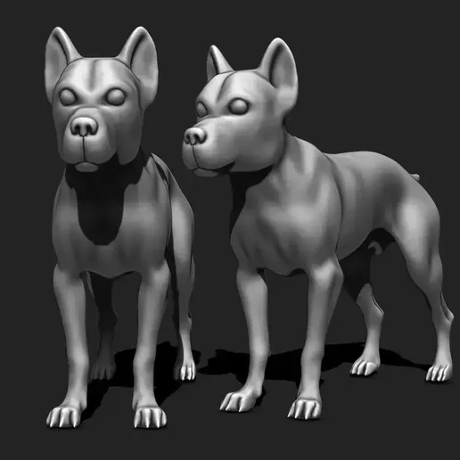 💂 Alert Guard Dog STL - Canine Figure for 3D Printing・ 3D File for 3D ...