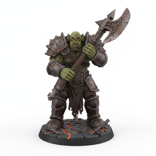 🦸 Orc Warrior – Fantasy STL Figure・ STL File for 3D printing・Cults