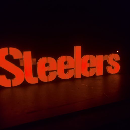 🔦 Steelers illuminated sign・ STL File for 3D printing・Cults