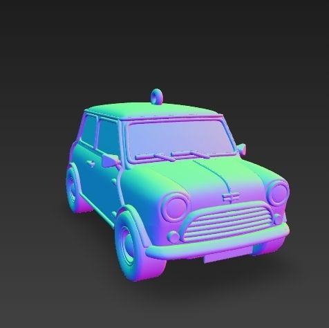 🚗 Cute Mini Cooper – 3D Printable Stylized Classic Car Keychain Model ...