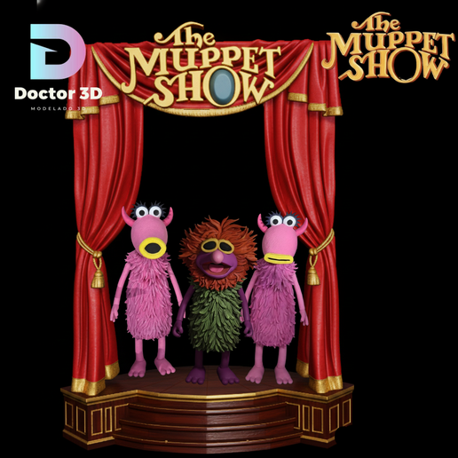 👾 die muppet show-die snowths mahna mahna -Figur +Basis・ 3D Datei für ...