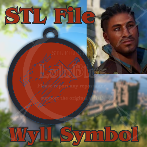 STL file Wyll Companion Symbol - Baldur's Gate 3 🗝️ ・Model to download ...