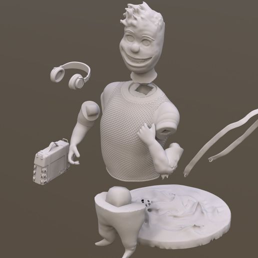 Archivo 3D Pixar Elemental Wade Ripple imprimible 👾 ・Modelo para ...