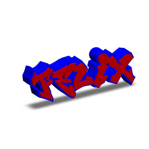 arquivo STL Felix Personalisiertes Graffiti Namensschild 🧑‍🎨 ・Design ...