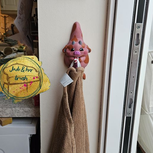 STL file Holy cow, hanging wall hook. Hanging Cow holding candy cane ...