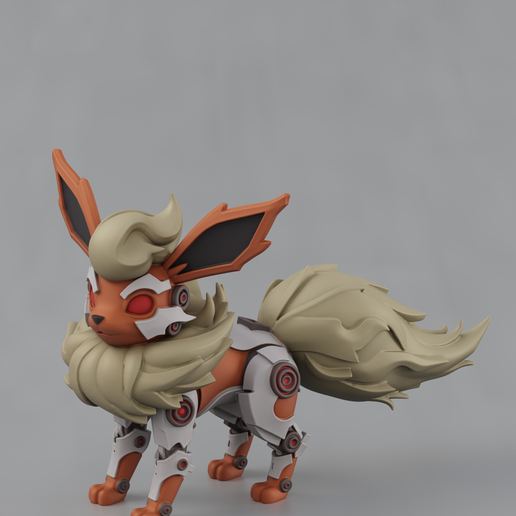 🐉 Flareon Mech (Pokemon)・Free 3D File for 3D printing・Cults