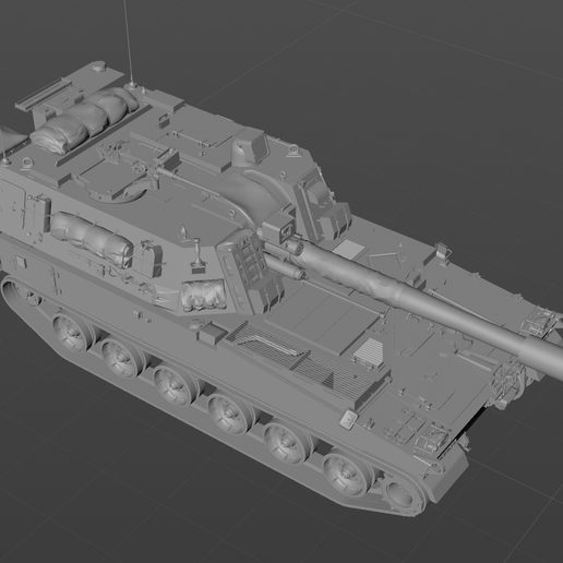 🪖 South Korea K9 VIDAR self-propelled howitzer 3D model material (1 ...