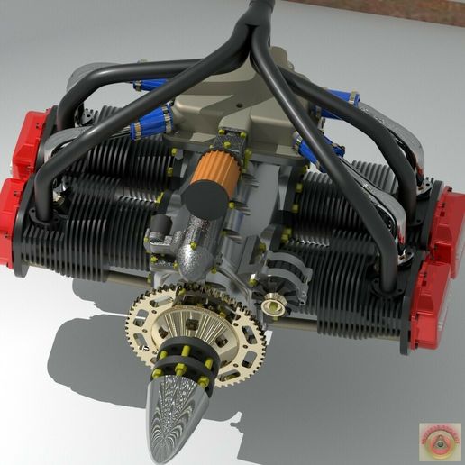 🛩️ LYCOMING O-360 - CESSNA 172 - AIRPLANE ENGINE・ STL File for 3D ...