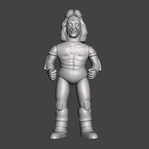 🎨 FAN ART WWF ULTIMATE WARRIOR SOFUBI・ OBJ File for 3D printing・Cults