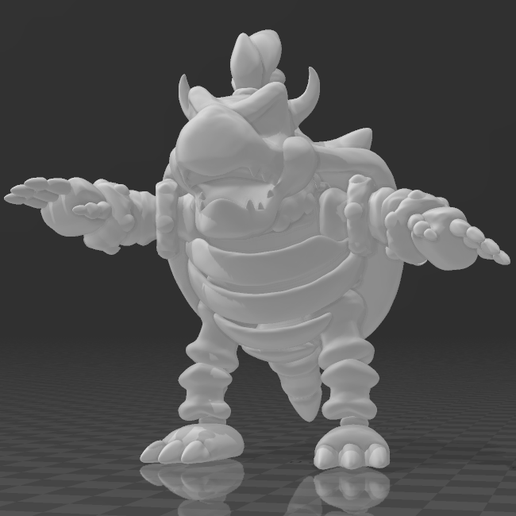 🐢 Bowser Skeleton・ STL File for 3D printing・Cults