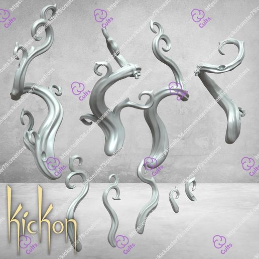 🔨 Growing curls.・ 3D File for 3D printing・Cults