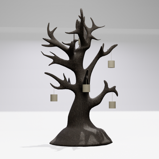 3D file The tree with black tree bark textures 🌳 ・3D printable model to ...