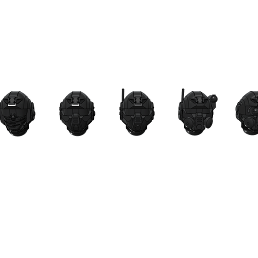 🎲 Imperium Guardsmen Inquisition Helmets・ STL File for 3D printing・Cults