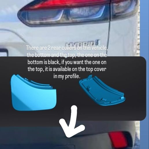 corolla cross rear bumper cover bottom・ STL File for 3D printing・Cults
