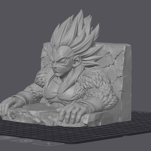 📚 Book Nook Vegeta SSJ4・ 3MF File for 3D printing・Cults