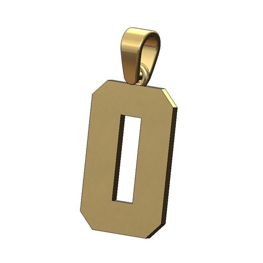 🏫 Number 0 zero varsity initial high school sports letterman pendant ...