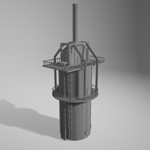 🔥 N Scale Refinery Gas Burn Chamber・ STL File for 3D printing・Cults