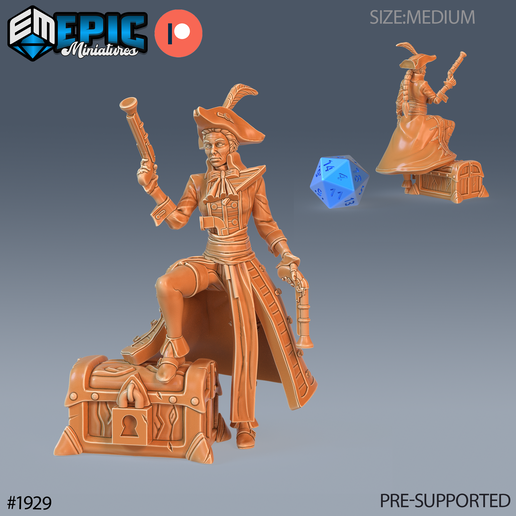 Fichier 3D Veteran Captain Treasure ‧ DnD Miniature ‧ Tabletop ...