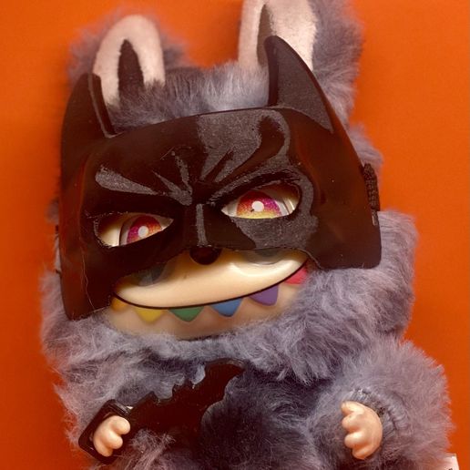 🔫 Dark Knight Mask & Weapon Set for Labubu・ STL File for 3D printing・Cults