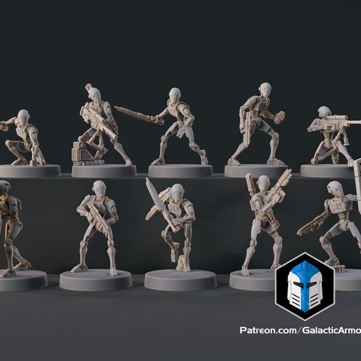 🤖 1:48 Scale Battle Droid Army - BX Commando Droids - 3D Print Files ...