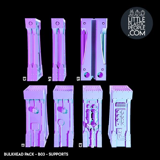 🎲 A.R.C. Bulkheads Pack B03・ 3D File for ・Cults
