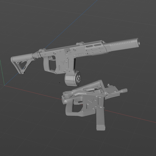 OBJ file American Kriss Vector CBR submachine gun digital model ...