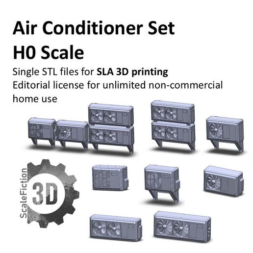 🛤️ H0 Air Conditioning Units・ STL File for 3D printing・Cults