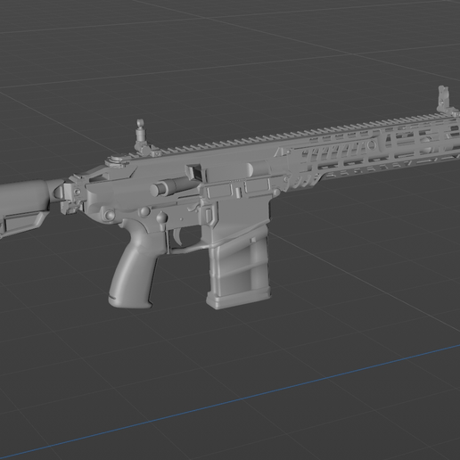 OBJ file American XM7 rifle-2 digital model material 🗺️ ・Model to ...