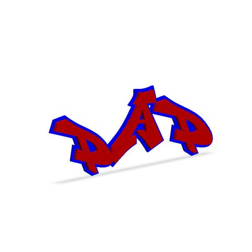STL file Dad Personalisiertes Graffiti Namensschild 🧑‍🎨 ・3D print ...