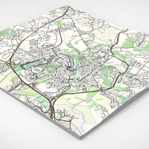 🇵🇹 Cityscape Leiria Portugal・ STL File for 3D printing・Cults