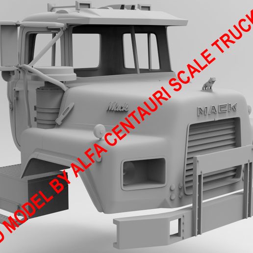 🚕 MACK DM690 1/32 SCALE CAB・ STL File for 3D printing・Cults