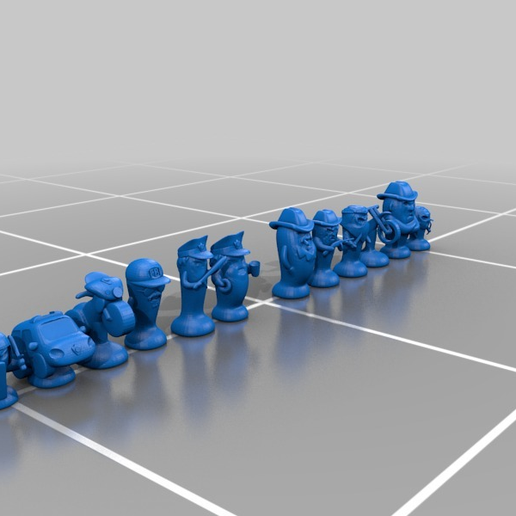 ♟️ Chess Game: police vs gangsters - by Objoy Creation・Free 3D File for ...