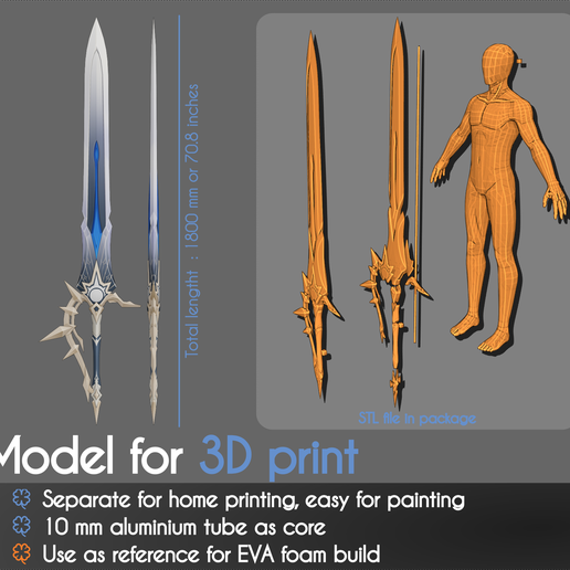 ⭐ Phainon dawnmaker greatsword - Honkai star rail | Cosplay PDF pattern ...