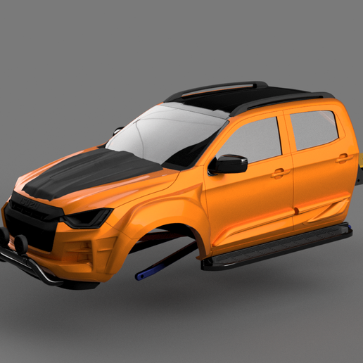 🚁 RC ISUZU D-MAX BODY WITH OWN CHASSIS 1:12 (NO CASE)・ STL File for 3D ...