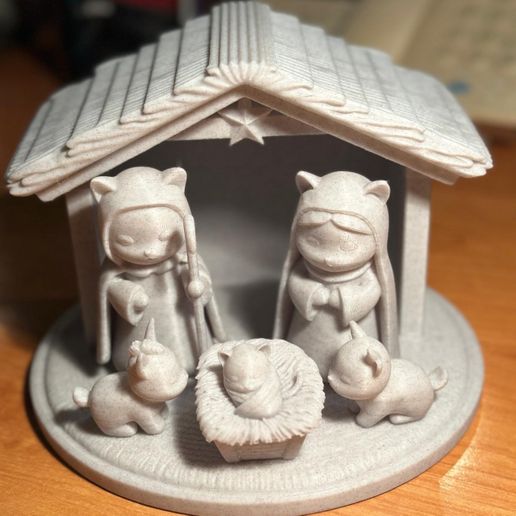 🐱 Cat Nativity Scene – Christmas Set with 6 Cute Figures (pesebre gatos ...