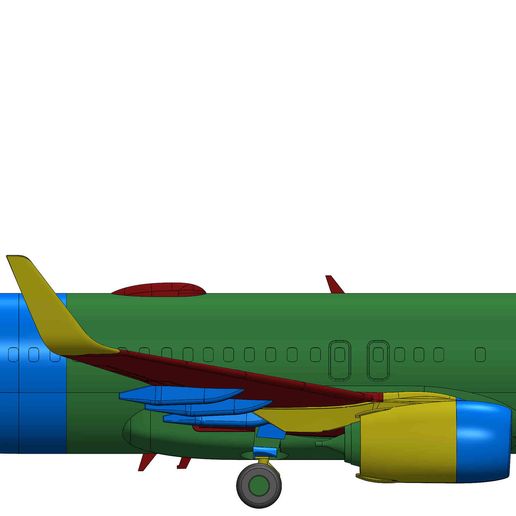 ⬇️ 121213 Model kit 737-800 Sharklet Down scale 1/100・ 3D File for 3D ...