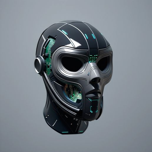 🤖 Cyborg Tech Mask 3D Model STL Printable・ STL File for 3D printing・Cults