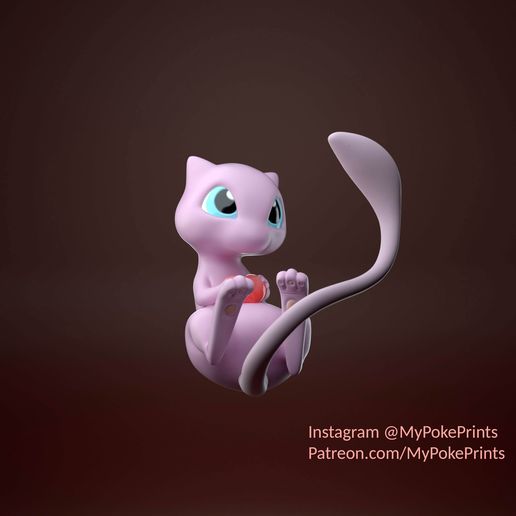 💜 Mew with a heart・ 3D File for ・Cults