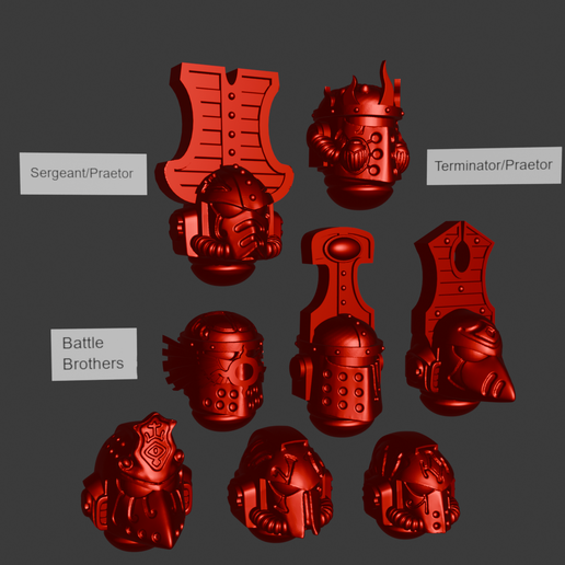 🪖 Thousand Sons Legionary Helmets・ 3D File for 3D printing・Cults