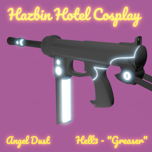 Archivo STL Angel Dust Gun - Greaser - Hazbin Hotel Cosplay 👼 ・Plan ...